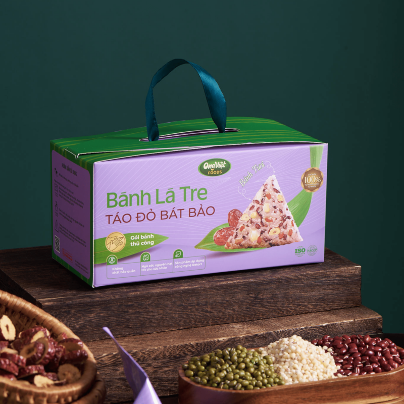 Bánh lá tre táo đỏ bát bảo - ONG VIỆT FOODS